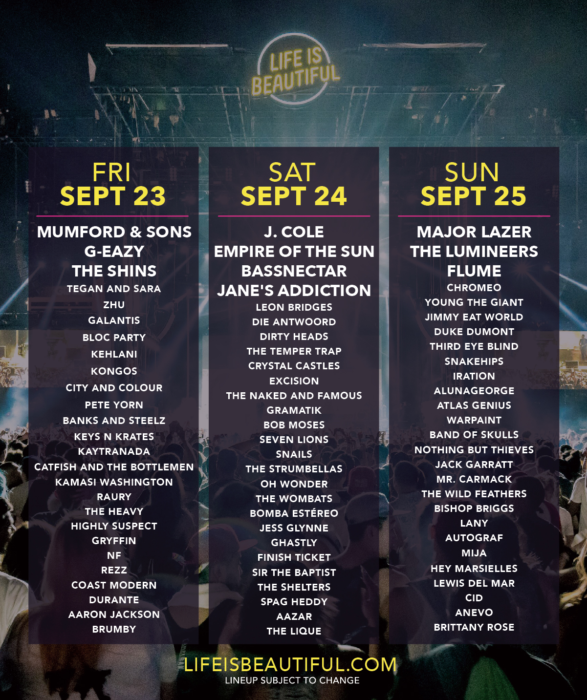 Life Is Beautiful 2016 | Daily Lineups Released! | EDM Identity