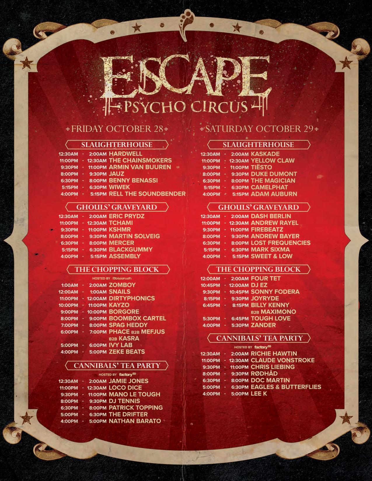 Escape: Psycho Circus 2016 | The Essentials | EDM Identity