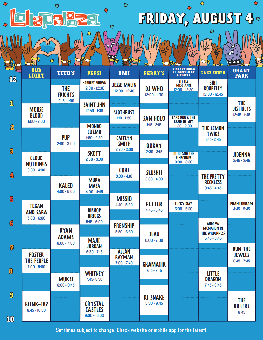 Lollapalooza 2017 | Set Times Released! | EDM Identity