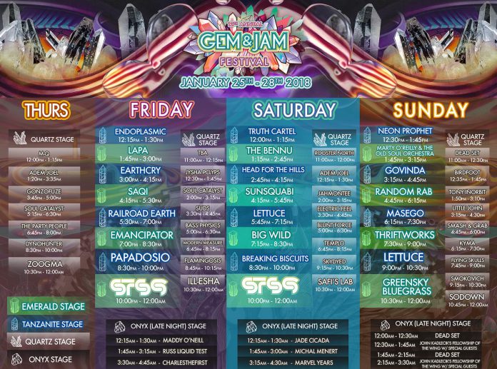 The Gem & Jam 2018 Set Times & Maps are Here! | EDM Identity