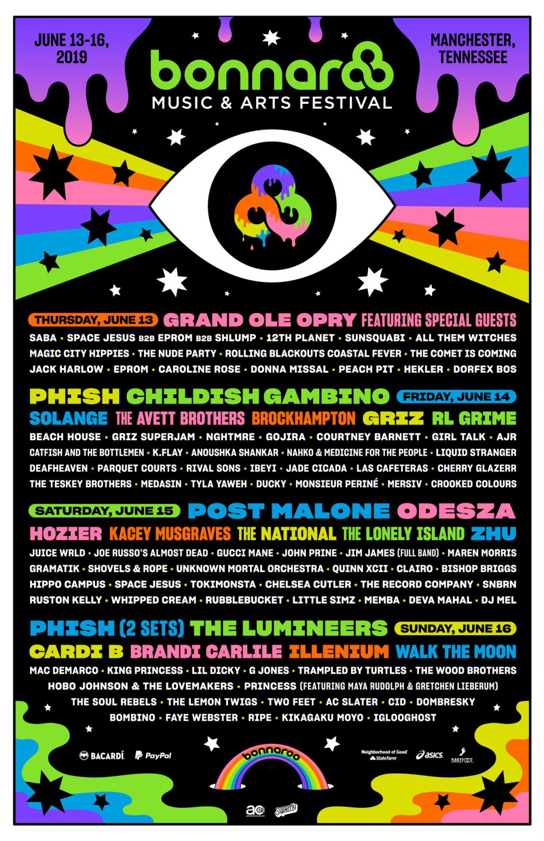 Bonnaroo Unveils 2019 Lineup Featuring ODESZA, Illenium, GRiZ, & More ...