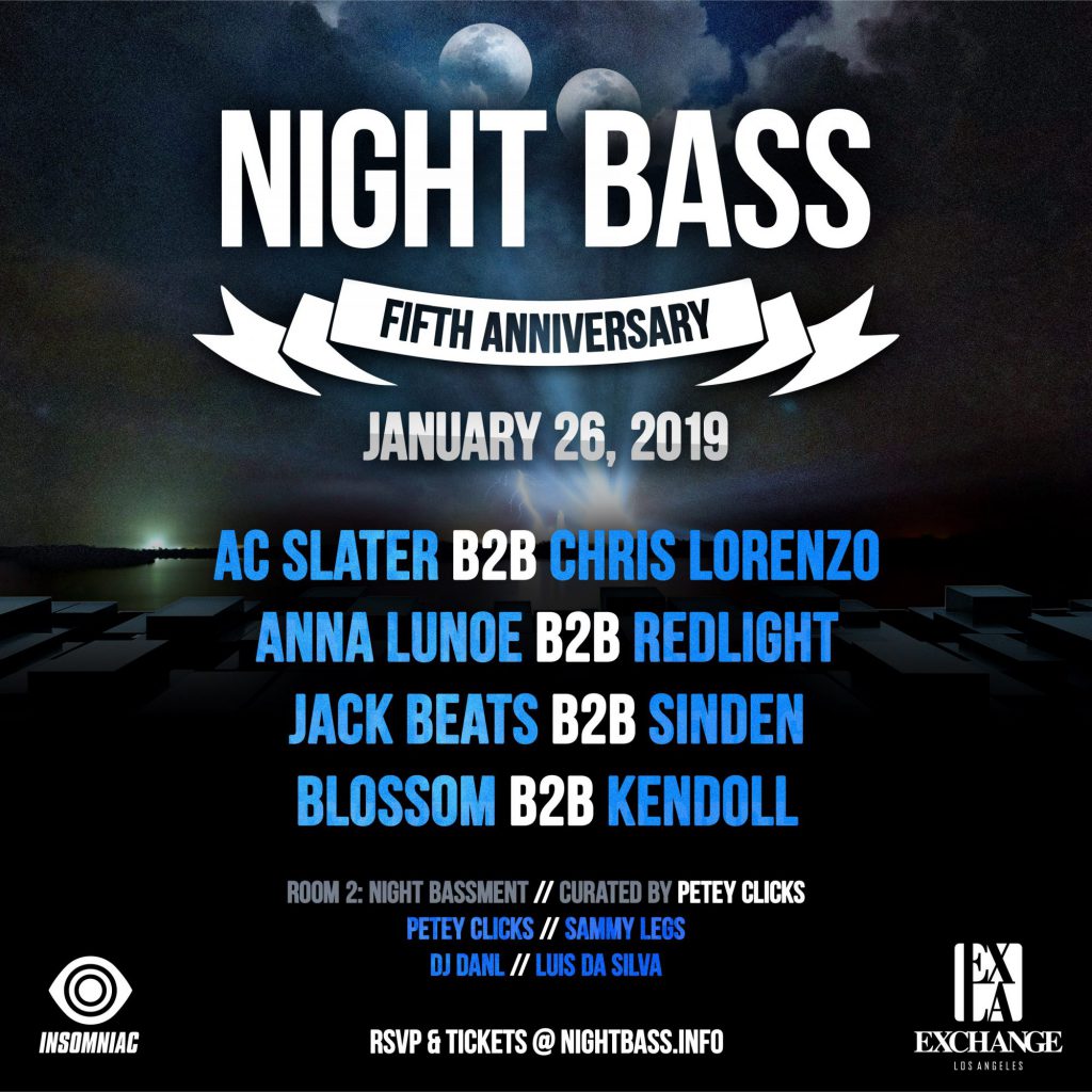 Night Bass Unveils Lineup for 5th Anniversary at Exchange LA | EDM Identity