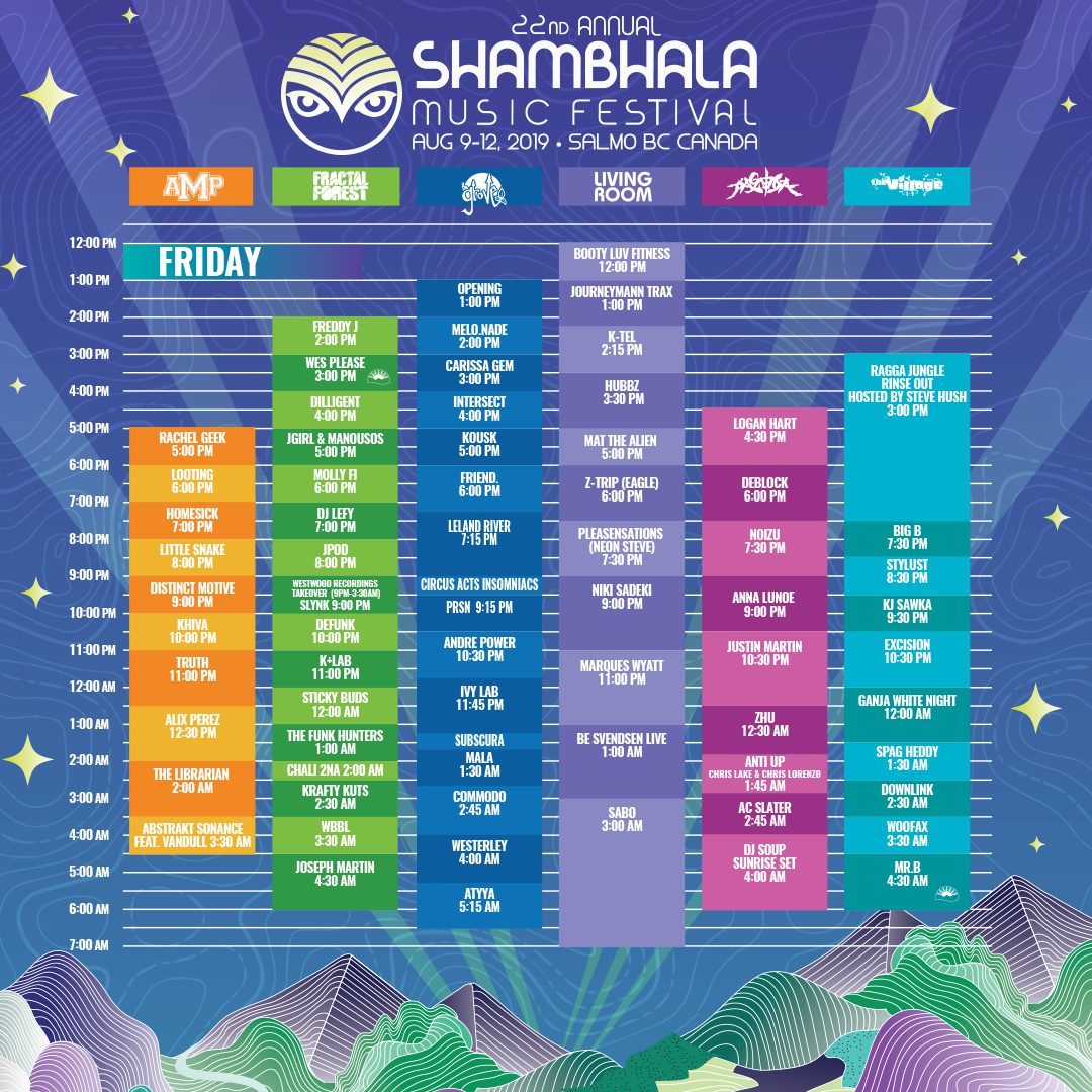 Shambhala Music Festival 2019 Set Times, Festival Map, And More! | EDM ...