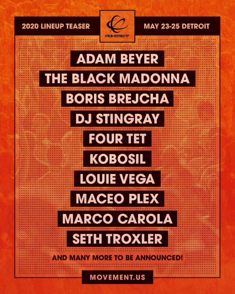 Movement Detroit Releases Initial Artists on 2020 Lineup | EDM Identity