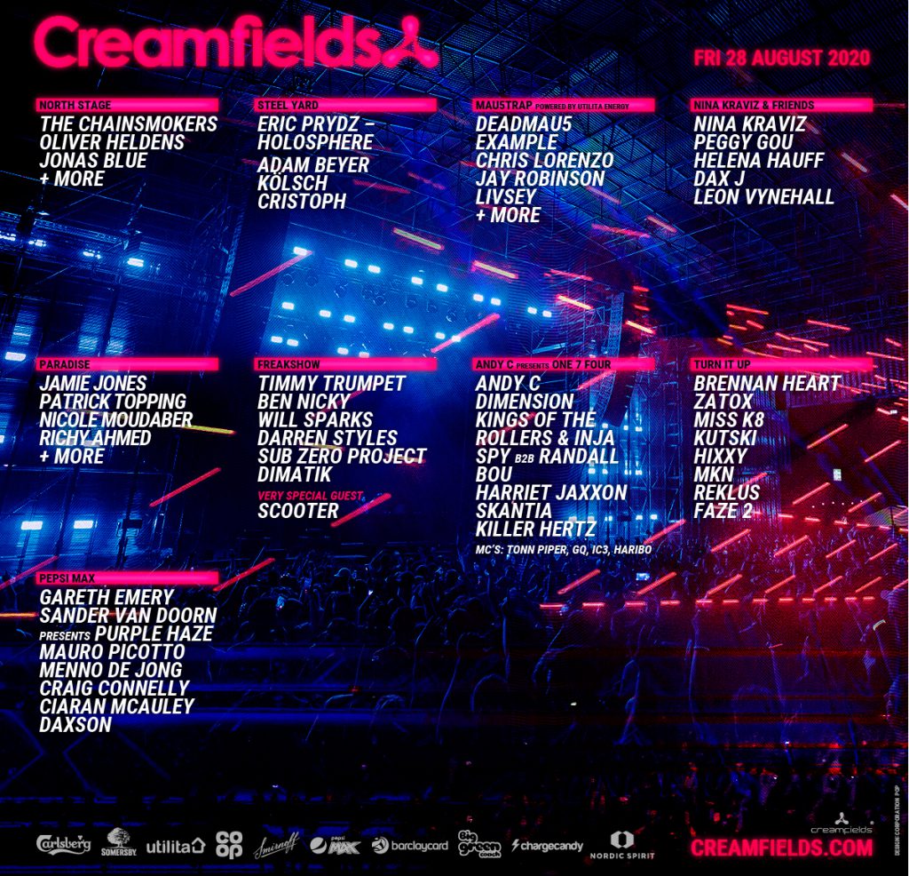 Creamfields 2020 Announces Stacked Lineup Full of Heavy-Hitting Artists ...