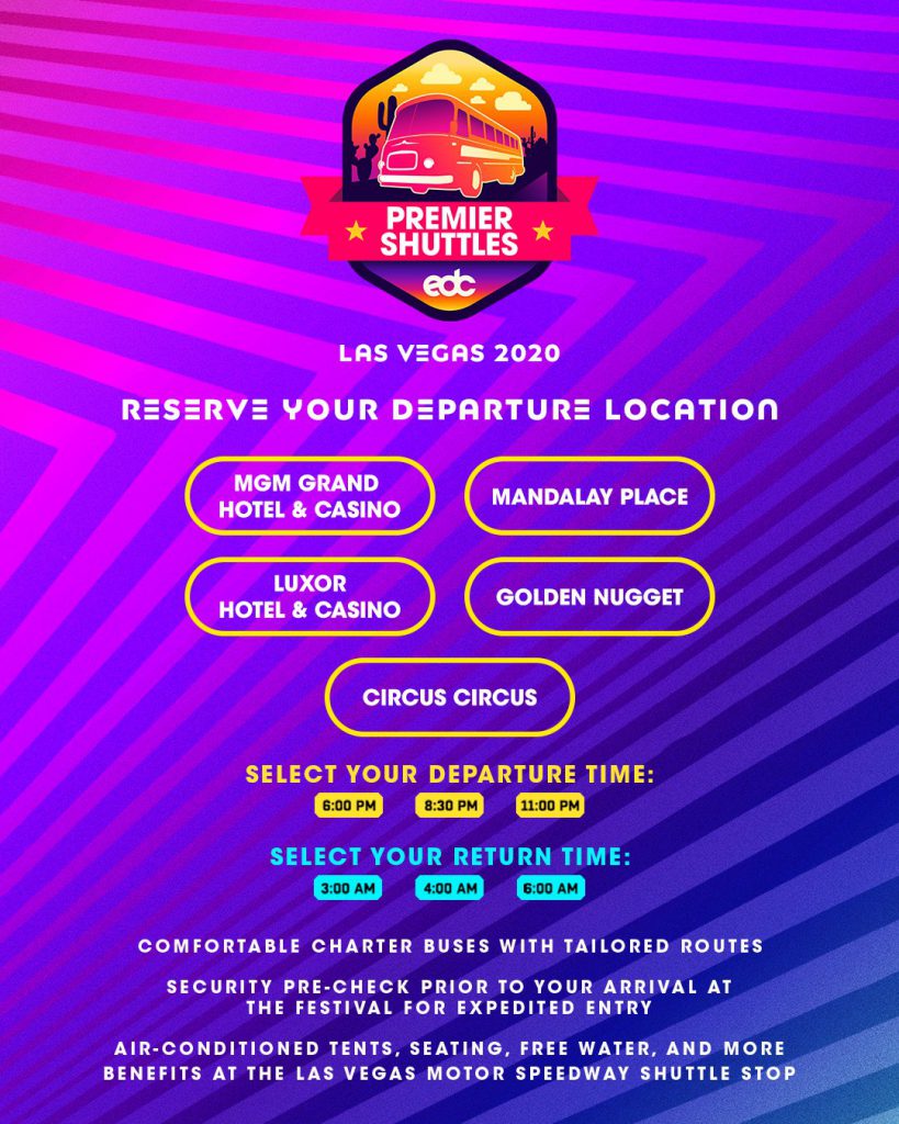 EDC Las Vegas 2020 Shuttle Details Released | EDM Identity