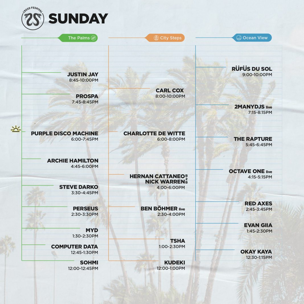 CRSSD Festival Spring 2020 Set Times, Festival Map, and Essential Info ...