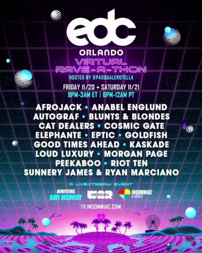 Lineup Unveiled For EDC Orlando Virtual Rave-A-Thon [Watch Inside ...
