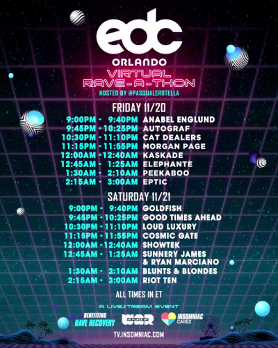 Lineup Unveiled For EDC Orlando Virtual Rave-A-Thon [Watch Inside ...