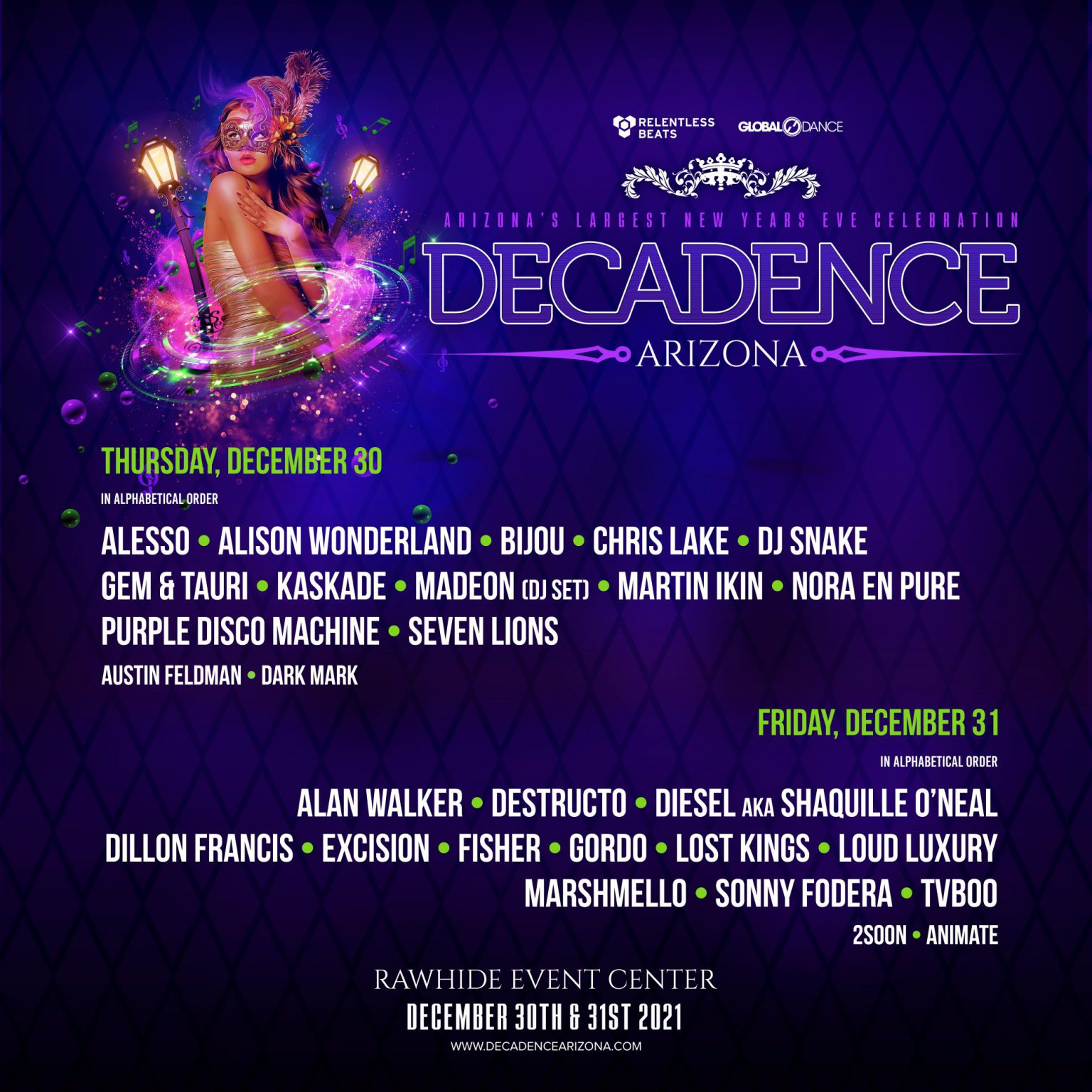 Decadence Arizona Drops Daily Lineups For 2021 Edition | EDM Identity
