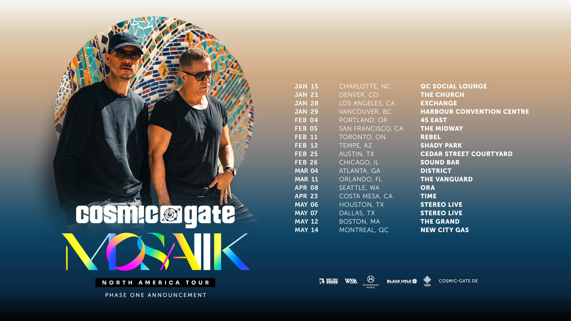 Cosmic Gate Announces 2022 North American 'MOSAIIK' Tour | EDM Identity