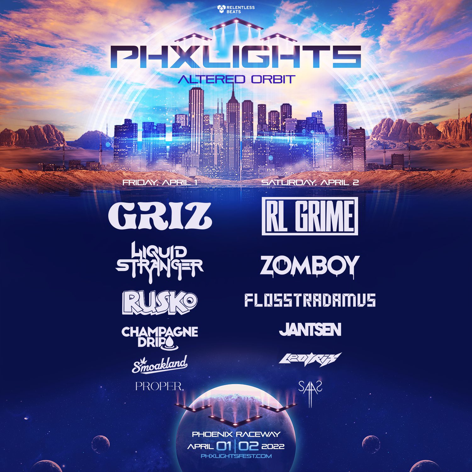 Relentless Beats Drops Lineup for PHXLIGHTS: Altered Orbit | EDM Identity