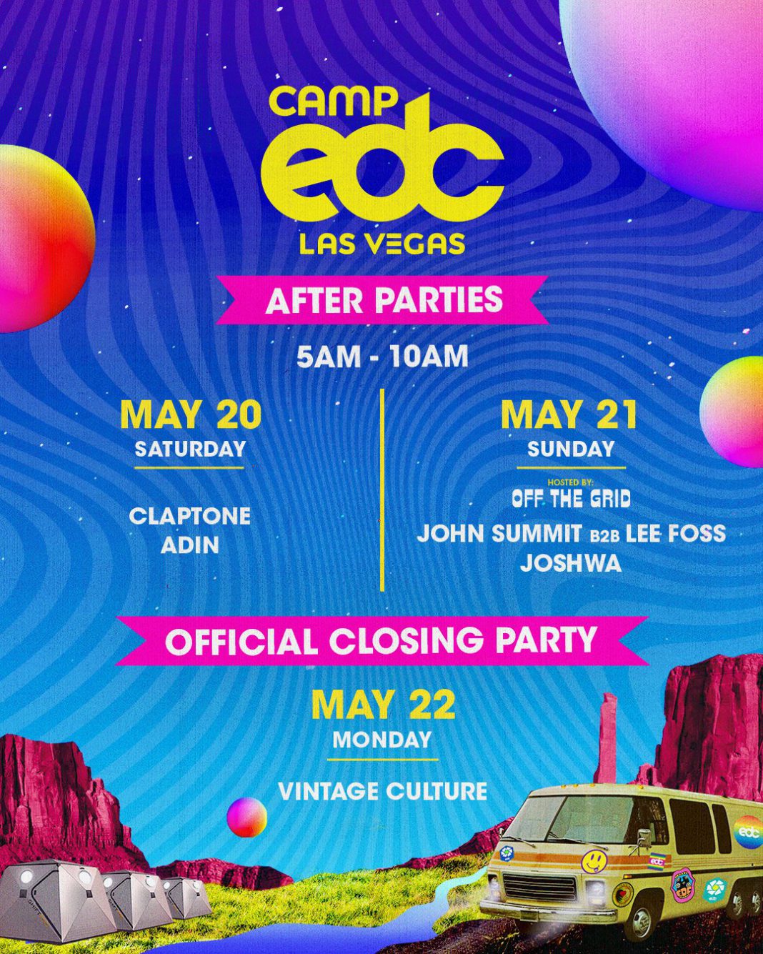 Lineups Released For Camp EDC 2022 Kick-Off And Pool Parties | EDM Identity