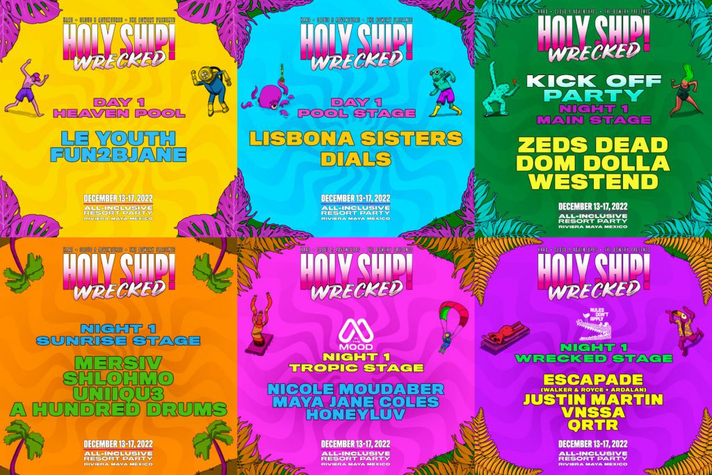 Holy Ship! Wrecked Reveals Party Takeovers And Daily Lineups For 2022 | EDM Identity