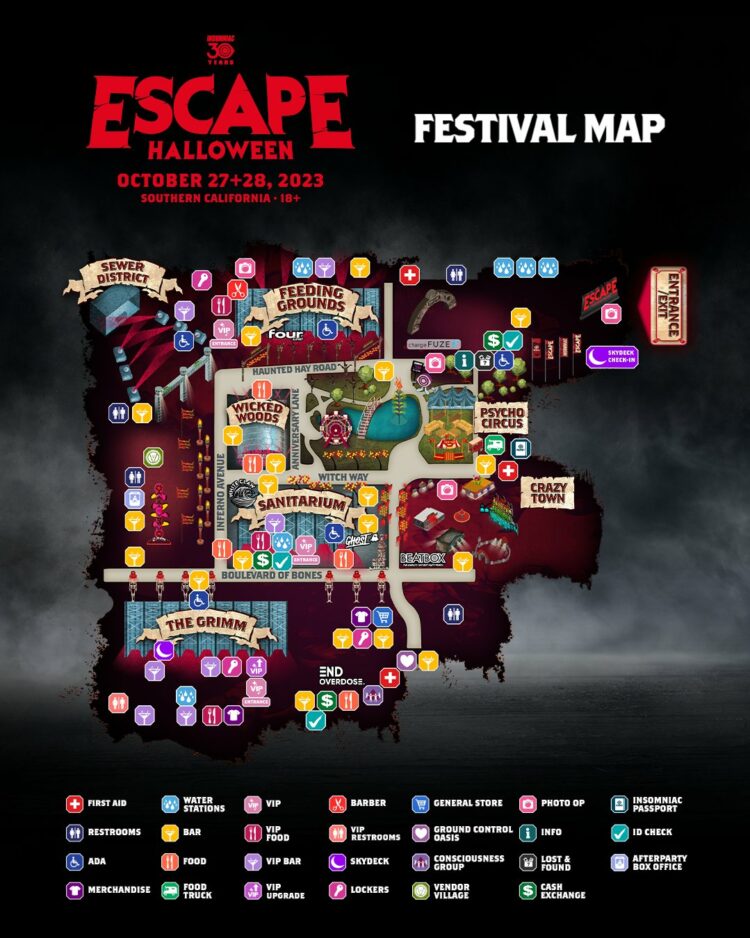 Escape Halloween 2023 Set Times, Festival Map, And Essential Info | EDM ...