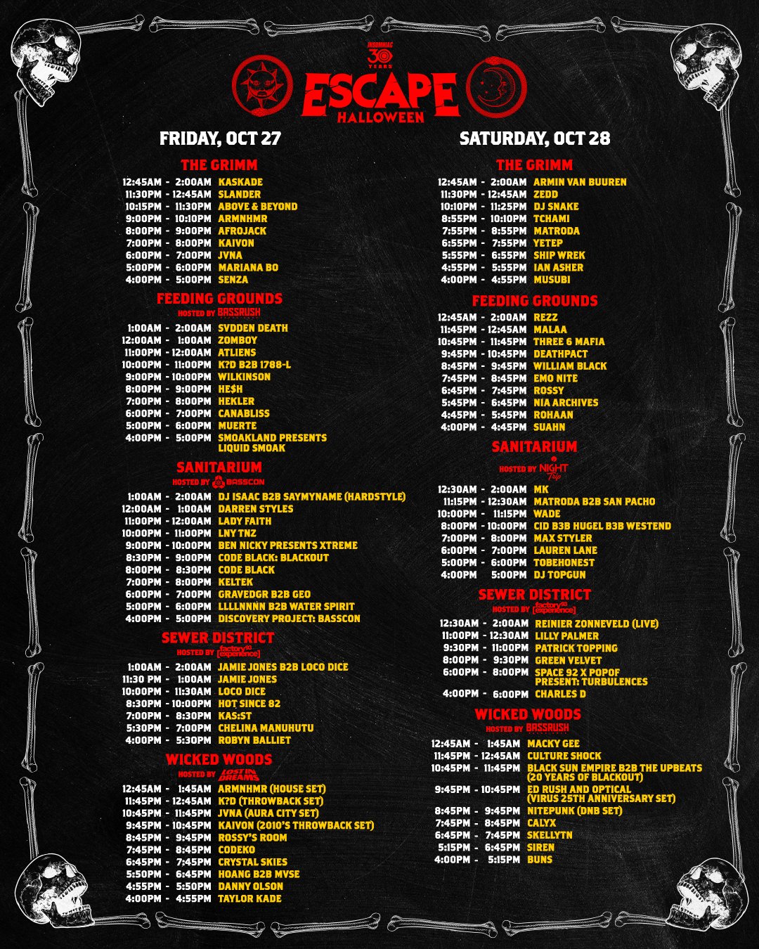 Escape Halloween 2023 Set Times, Festival Map, And Essential Info | EDM ...