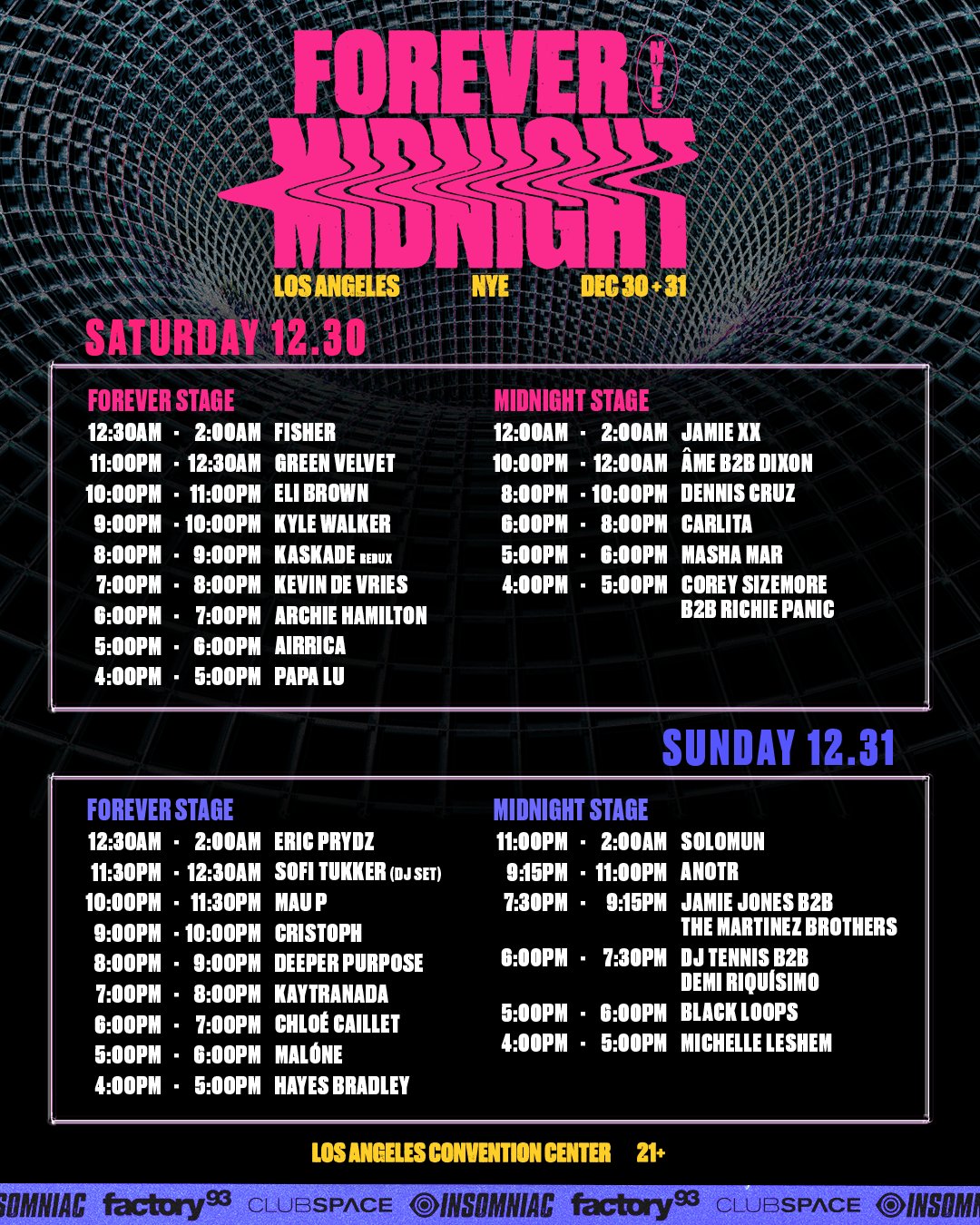 Forever Midnight Los Angeles 2023 Set Times And Essential Info | EDM ...