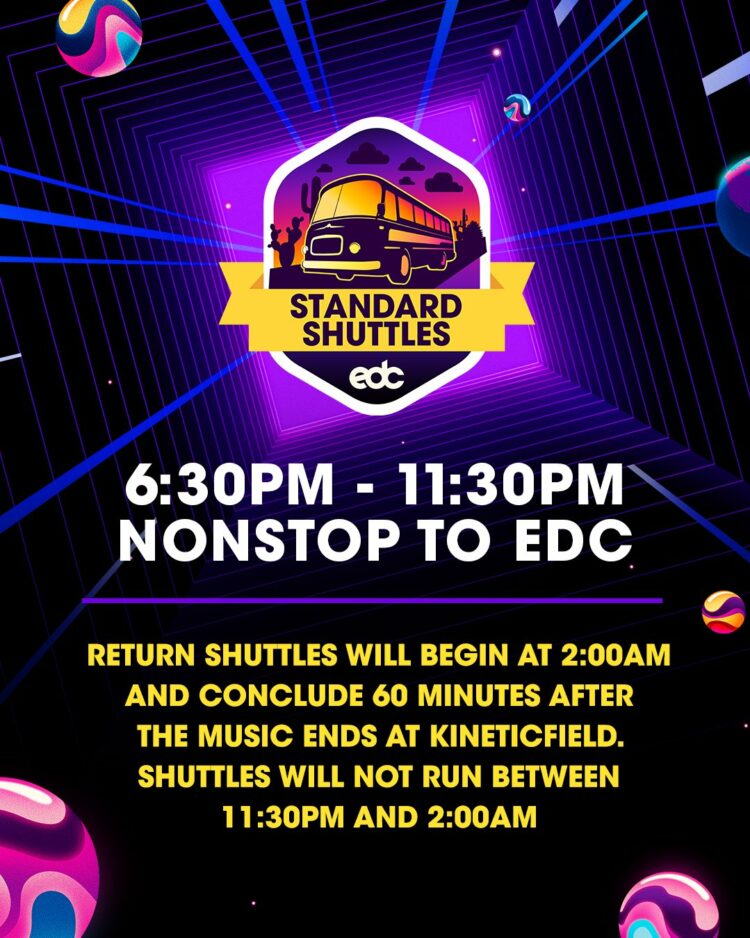 EDC Las Vegas Drops 2024 Shuttle And Transportation Info | EDM Identity