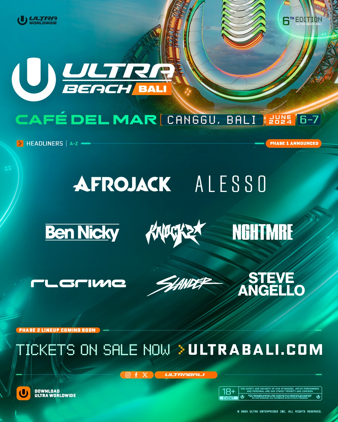 Ultra Bali Delivers Star-Studded Phase 1 Lineup For 2024 Event | EDM Identity