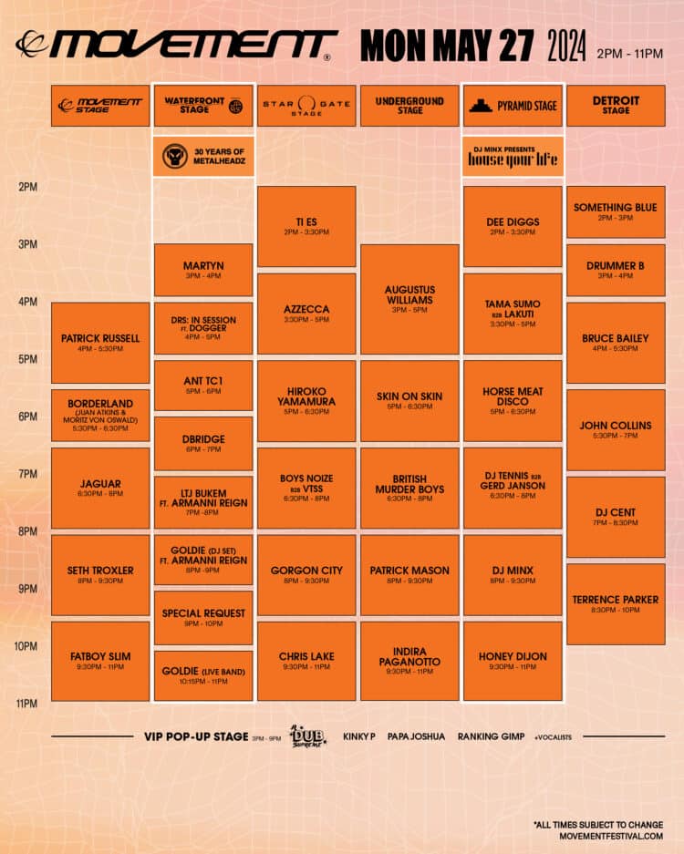 Movement Detroit 2024 Schedule and Essential Info | EDM Identity
