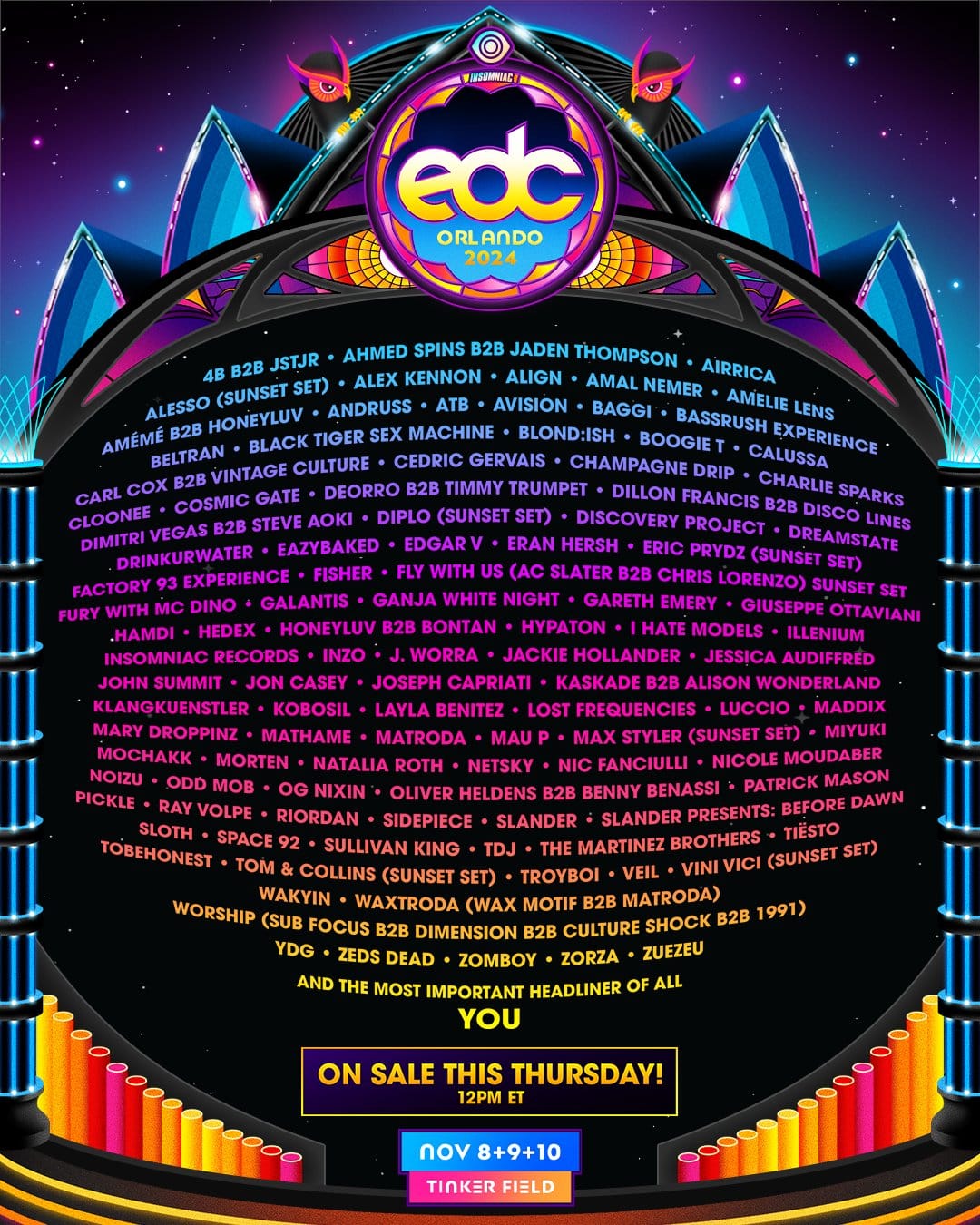Insomniac Drops Lineup For EDC Orlando 2024 | EDM Identity