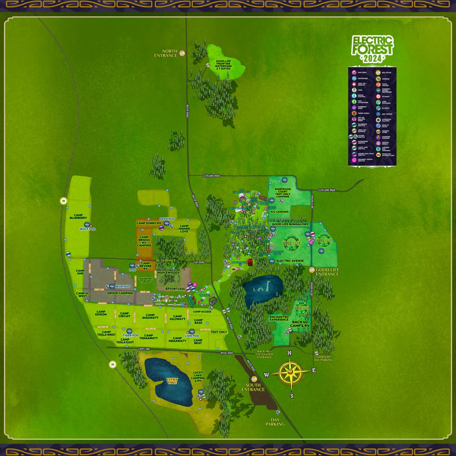 Electric Forest 2024 Set Times, Maps, And More | EDM Identity