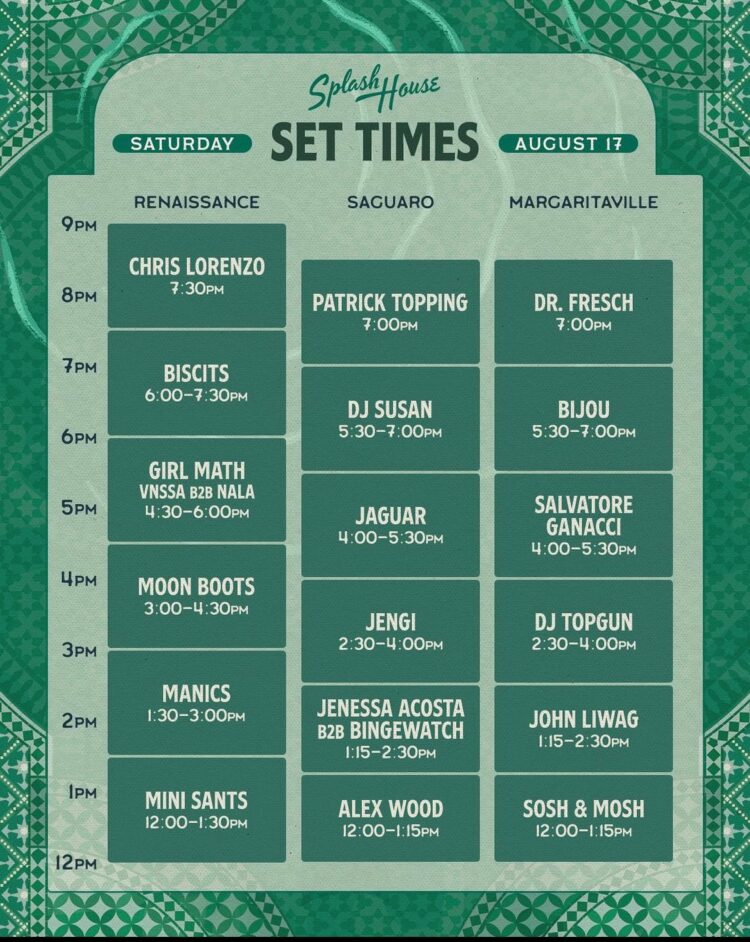 Splash House 2024 Set Times And Essential Info | EDM Identity