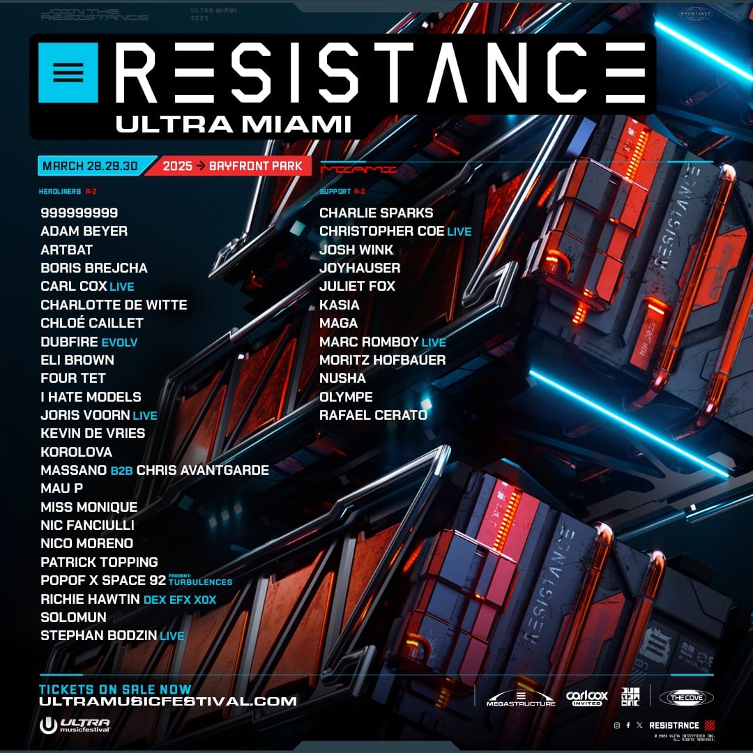 Full RESISTANCE Lineup Revealed For Ultra Music Festival 2025 | EDM Identity