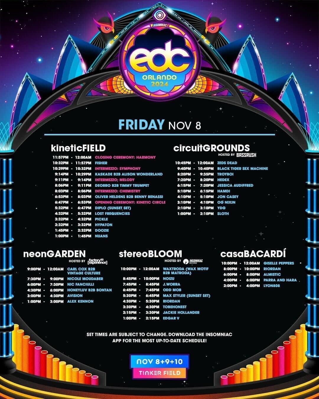 EDC Orlando 2024 Set Times And Essential Info | EDM Identity