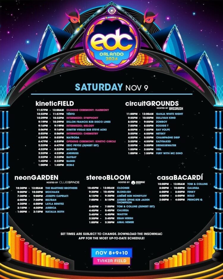 EDC Orlando 2024 Set Times And Essential Info | EDM Identity