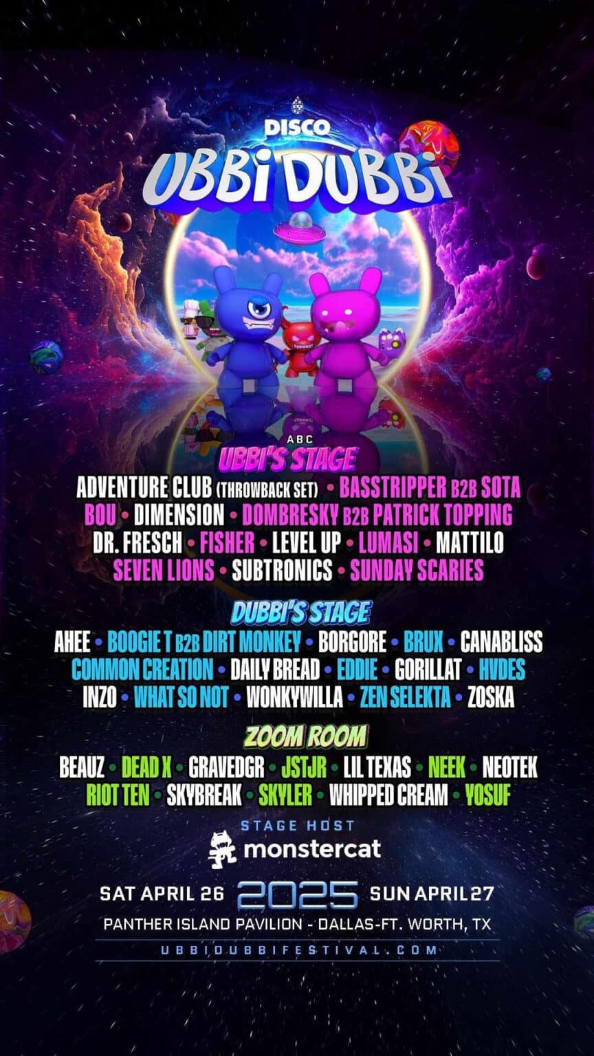 Ubbi Dubbi Drops Bass-Heavy Lineup For 2025 Return To Dallas | EDM Identity
