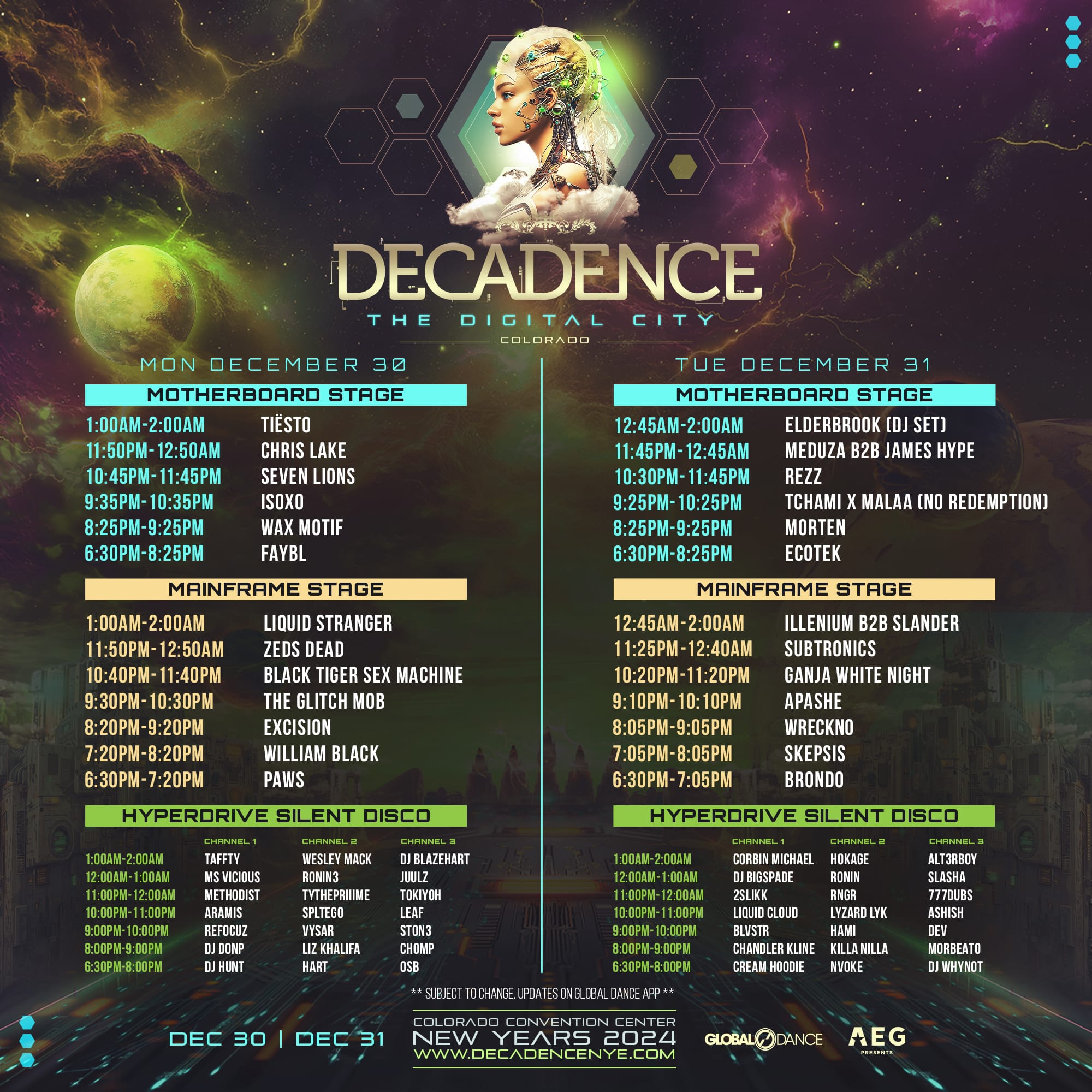 Decadence Colorado 2024 Set Times And Essential Information | EDM Identity