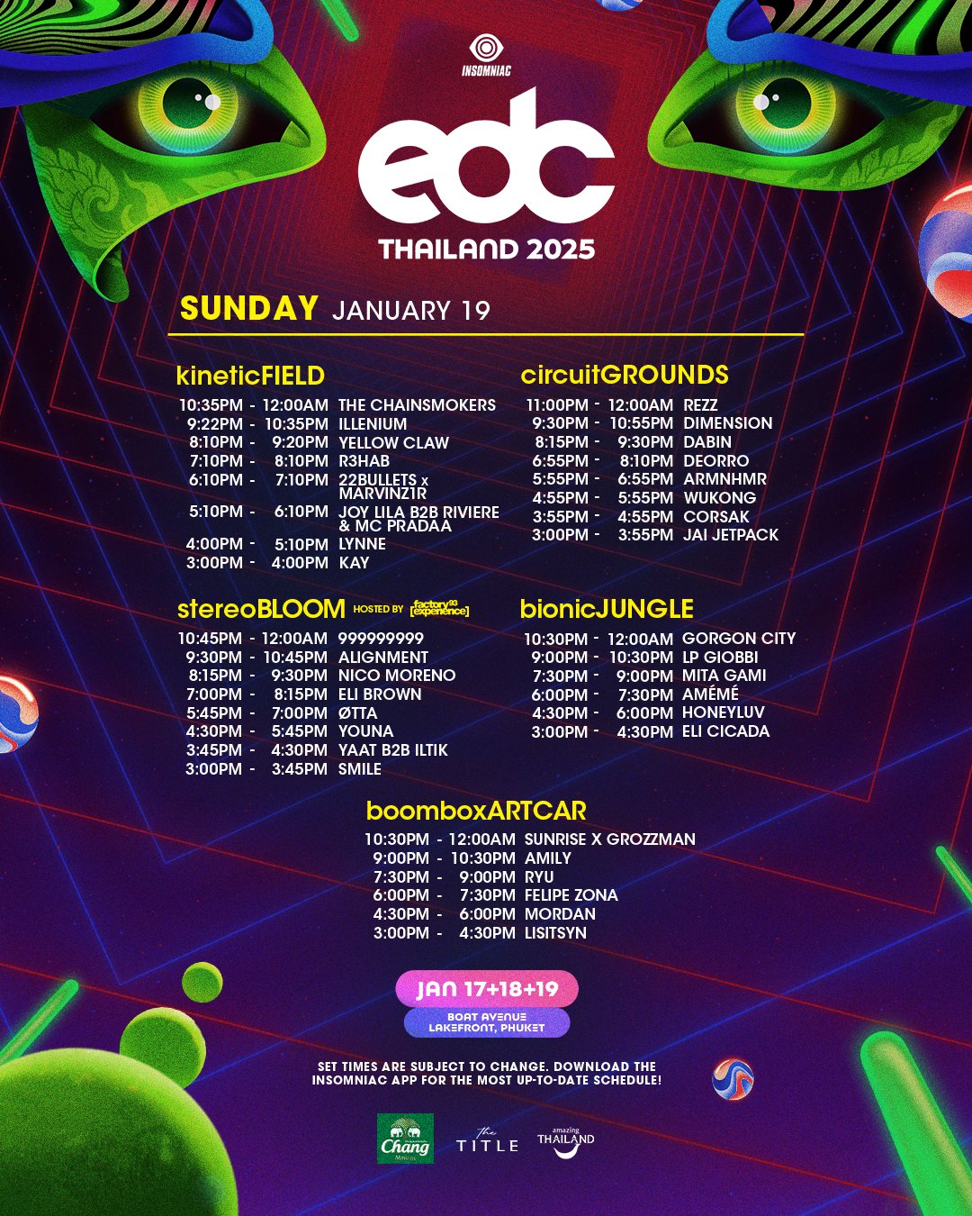 EDC Thailand 2025 Set Times And Essential Info | EDM Identity