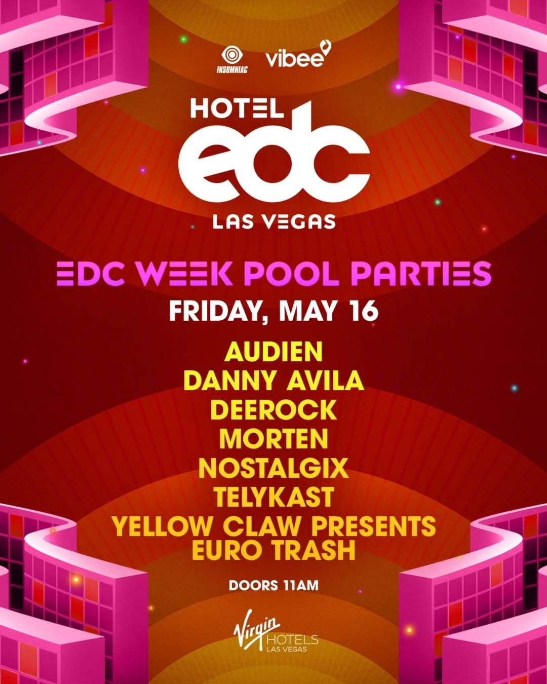 Hotel EDC Reveals Stacked Lineup For EDC Week Pool Parties | EDM Identity