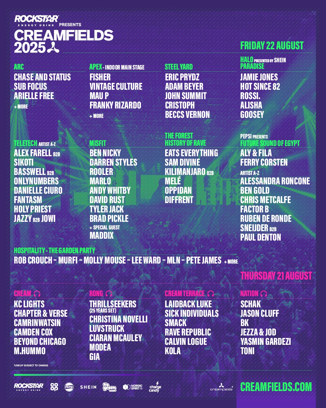 Creamfields Reveals Stunning Lineup For 2025 Edition | EDM Identity