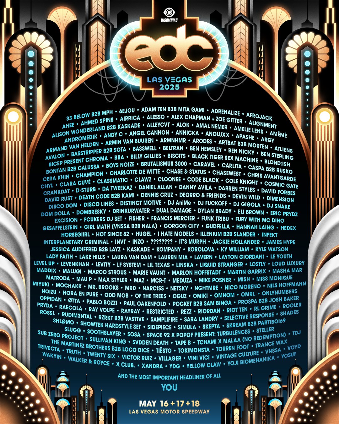 Insomniac Makes A Statement With The EDC Las Vegas 2025 Lineup | EDM Identity