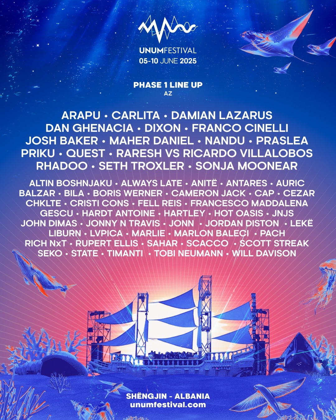 Albania's UNUM Festival Announces House And Techno-Heavy Phase 1 Lineup ...