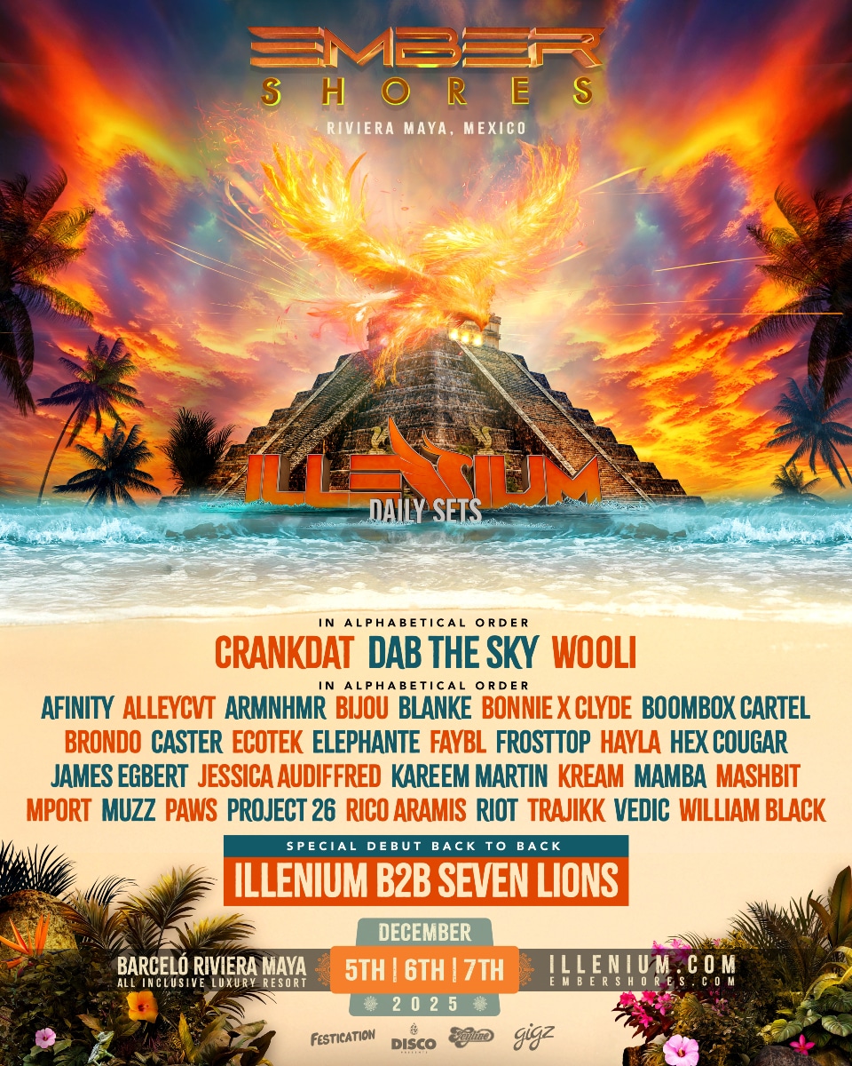 Illenium Reveals Full Lineup For Ember Shores 2025 | EDM Identity
